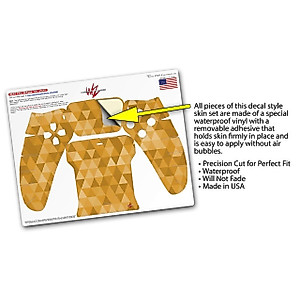 WraptorSkinz Skin Wrap compatible with Sony PS5 DualSense Controller Triangle Mosaic Orange (CONTROLLER NOT INCLUDED)