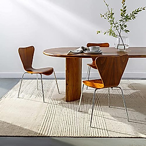 Hauteloom Aliza Wool Living Room, Bedroom Area Rug - Contemporary - Beige, LightGray, Taupe - 8' x 10'