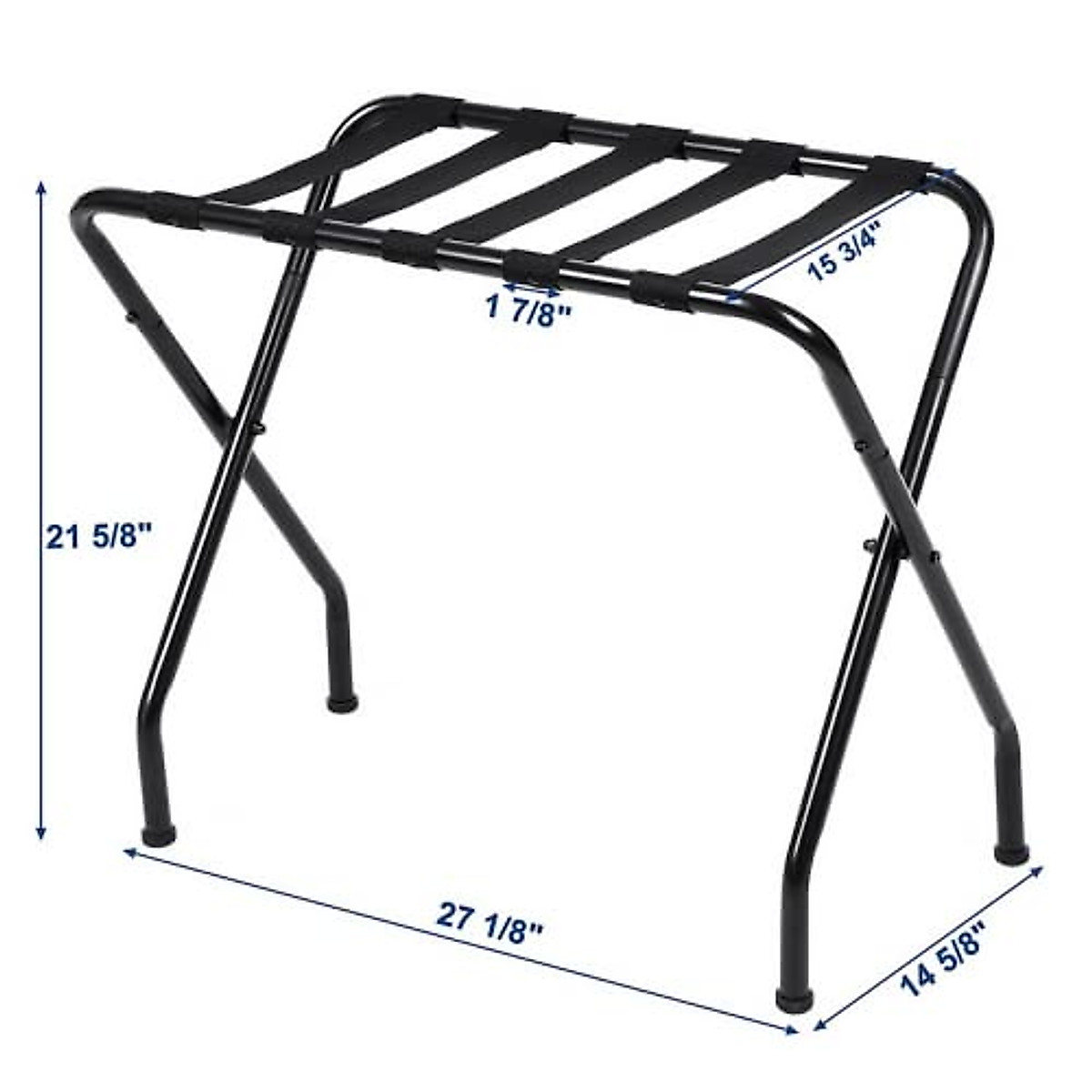 Luggage rack, guest room luggage rack, suitcase rack, steel rack, foldable, bedroom, black