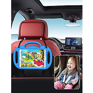 SUPLIK Kids Case for iPad 5th/6th Generation (9.7 inch, 2017/2018), iPad Air 1 & Air 2 & Pro 9.7 Kids Case with Shoulder Strap Handle Stand for iPad 5/6 & iPad Air 1st/2nd Gen, Blue