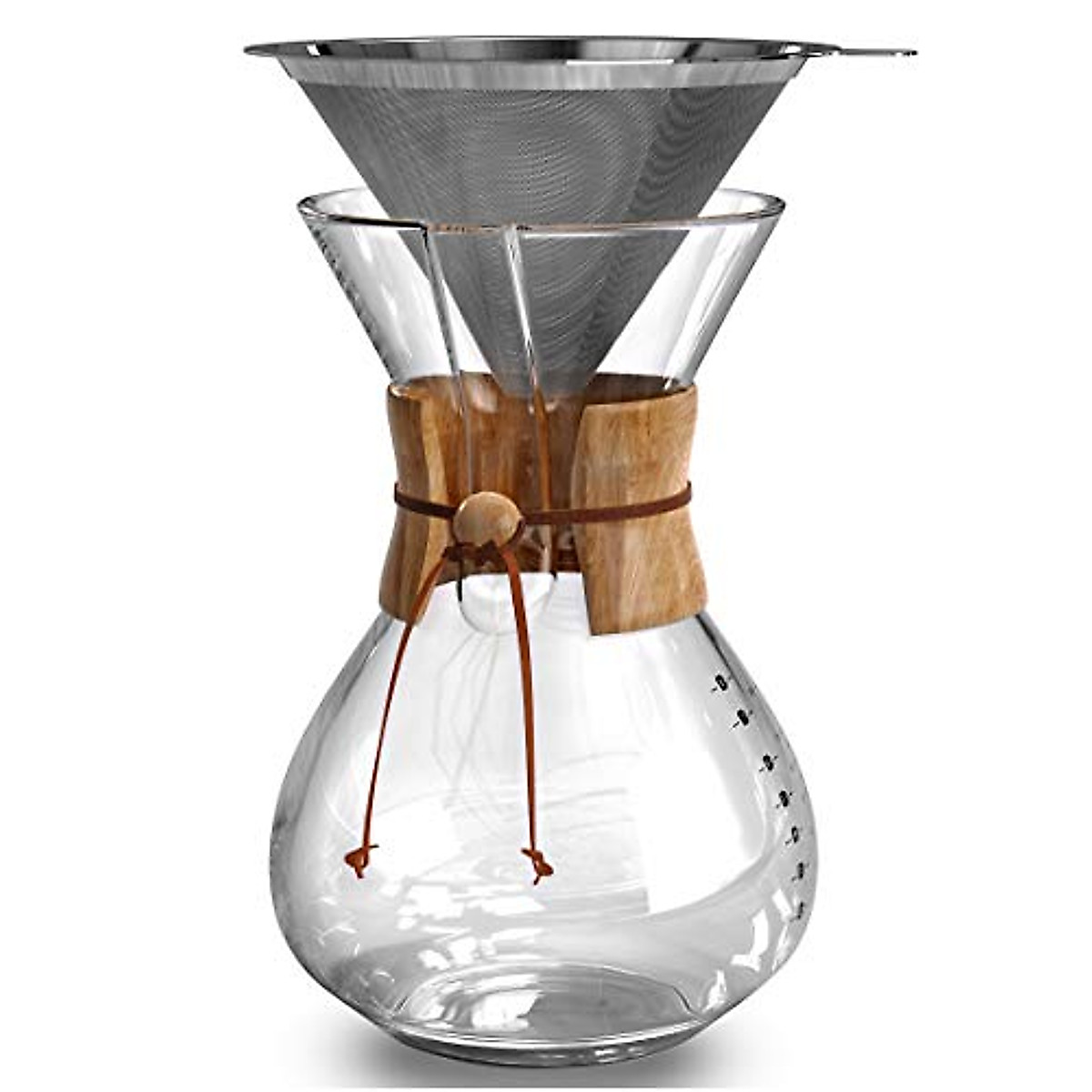 AGOGO Pour Over Coffeemaker Set Classic Series with Filter 8 Cups