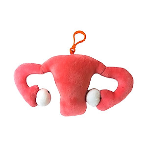 GIANTmicrobes Uterus Plush Keychain, Uterus Stuffed Animal, Uterus Gifts, Uterus Plush Toy, Hysterectomy Gifts, Endometriosis Gifts, Gynecologist Gifts,Obgyn Gifts, Feminist Gifts, Fertility Gift