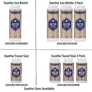 Fromonda (Soothe) Body Powder unscented (5 oz, Pack of 3) Unisex, Talc-Free, Anti-Chafing, Sweat Defense with Essential Oils