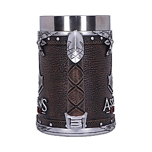 Nemesis Now Video Game Merch Tankard, Hand-Painted Resin Beer Mug, Stainless Steel Removable Insert, Gamer Gifts, 15.5cm - Assassin's Creed The Brotherhood