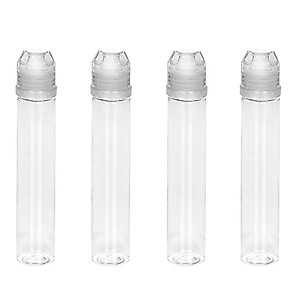 lasenersm 4 Pieces Honey Bottles Squeeze Honey Bottles Plastic Honey Bottles Mini Squeeze Containers Jars Mini Plastic Squeeze Bottle Condiment Dispenser with Cap, White