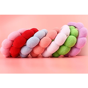 DOMMARE Headband For Washing Face Bubble Skincare, Spa Headbands For Women Wristband Set, Makeup Hairband Teen Girl Gifts, Terry Cloth Puffy Get Ready Hair Accessory(Pink)