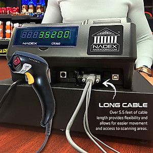 Nadex Handheld Barcode Laser Scanner for Cash Register CR360 / CR600