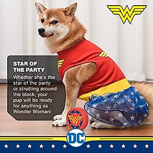 DC Comics Wonder Woman Dog Costume XSmall | Best DC Wonder Woman Halloween Costume for Extra Small Dogs | Official Wonder Woman Dog Costume for Pets Halloween, Dog Halloween Costume