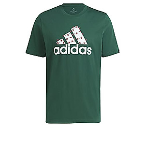adidas Holiday Lights Tee Collegiate Green/White XL