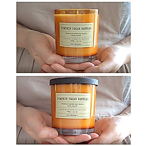 100% Soy, Highly Scented, Hand Poured Soy Candle, 8.1 oz (Pumpkin Pecan Waffles)
