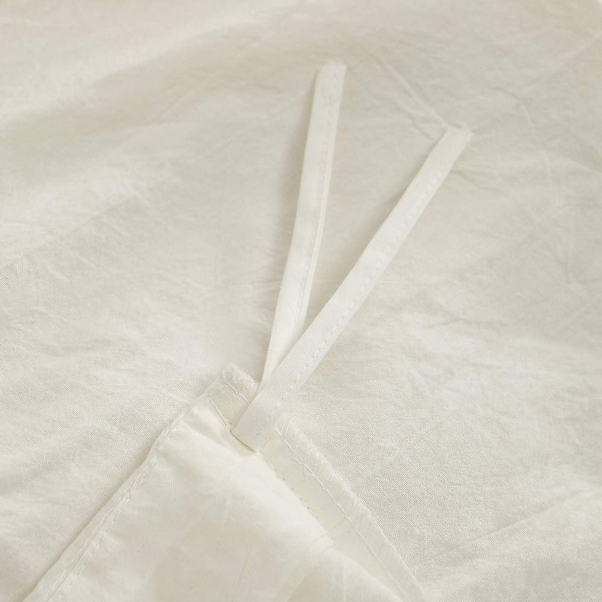 EMME White Cotton Duvet Cover Queen Size 3-Piece Set Soft Cotton Bedding Comforter Cover Full Size with 2 Pillow Shams Solid Color (White, Full/Queen)