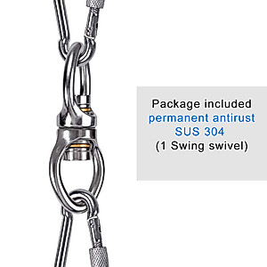 Dolibest Swing Swivel with 2 Bearing,Safest Rotational Device Hanging Accessory for Aerial Silks Dance, Web Tree Swing, Children's Swing, Yoga Swing Sets Hanging Hammock,800LB Capacity
