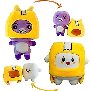 HENGTEE 3PCS Foxy and Boxy Plush Toys Cartoon Robot Soft Toy Cute Plush Toys Gift to Give Boys and Girls Suitable for Collections of Anime Fans Home Decorations (3 PCS)