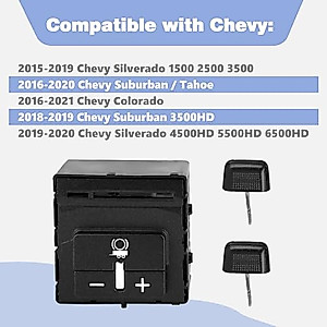 84108373 Trailer Brake Control Switch Fits for 2014-2021 Chevy Colorado Silverado Suburban GMC Canyon Sierra Yukon Replace Part Number 23145874 601226