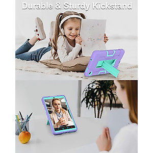 WESOROL Lenovo Tab M8 4th Gen Case 2023 Release,Kids Friendly Lenovo M8 Tablet 4th Case with Kickstand,Heavy Duty Protective Cover for Lenovo Tab M8 4th Gen Case 8.0 Inch (TB300FU/TB300FX) - Purple