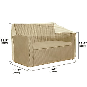 Baner Garden Patio Furniture Covers,Outdoor Furniture Cover Waterproof,Patio Furniture Set Covers for 4 Piece Outdoor Conversation Set,Patio Covers Set Beige