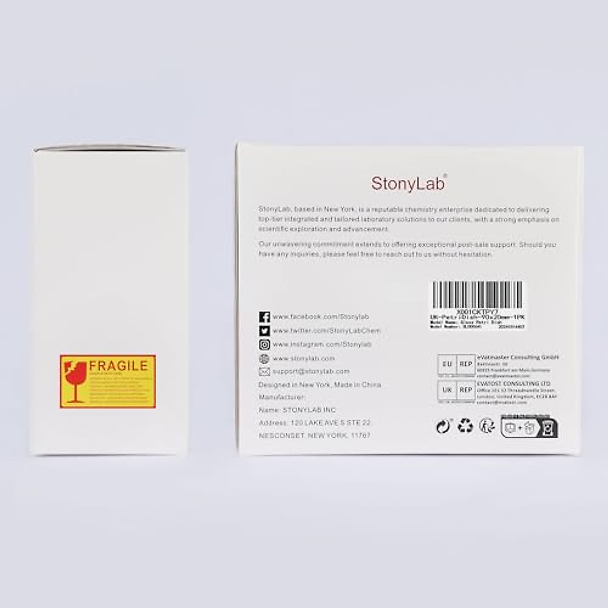 stonylab Glass Petri Dish, 90x20 mm Autoclavable Borosilicate Glass Cell Culture Dish Petri Dish with Clear Lid for Laboratory