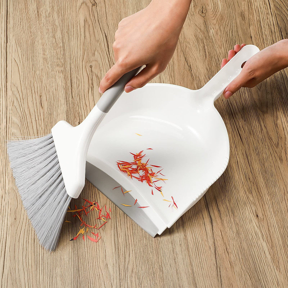 4 Sets Mini Broom and Dustpan Set Small Dustpan and Brush Set Hand Broom and Dustpan Set Home Cleaning Supplies Portable Cleaning Dust Pan and Brush for Desk Home Kitchen Keyboard Car Pet Waste