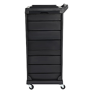 Salon Beauty Rolling Trolley Cart, 7 Tiers Hair Salon Storage Cabinet Barber Organizer Tool Hair Salon Beauty Cart Free Standing Rolling Cart with 4 Universal Wheels