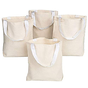 Rhode Island Novelty 8.75 Inch Canvas Tote Bags Set of 12