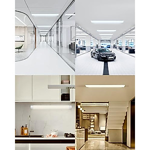 Sararoom 3ft LED Shop Light Fixture 30W LED Tube Light, 3600lm, 4000K Neutral White, 90cm 35.4inch LED Garage Closet Light Ceiling Light for Office Home Basement, No Plug, No Ground Wire