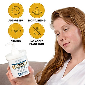 Advanced Clinicals Retinol Cream Face Moisturizer | Crepey Skin Care Treatment | Fragrance Free Body Lotion Targets Look Of Crepe Skin, Wrinkles, & Sagging Skin, 16 Oz (2-Pack)