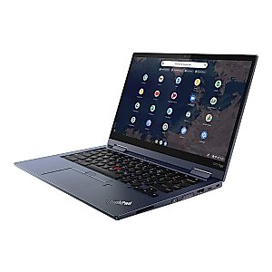 Lenovo ThinkPad C13 Yoga Gen 1 13.3" Touchscreen 2 in 1 Chromebook, AMD Ryzen 5 3500C, 8GB RAM, 128GB SSD, Abyss Blue (20UX000MUS) (Renewed)