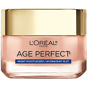 L'Oreal Paris Age Perfect Rosy Tone Anti-Aging Cooling Night Moisturizer, Reactivate Rosy Radiance and Firm Skin, 1.7 oz