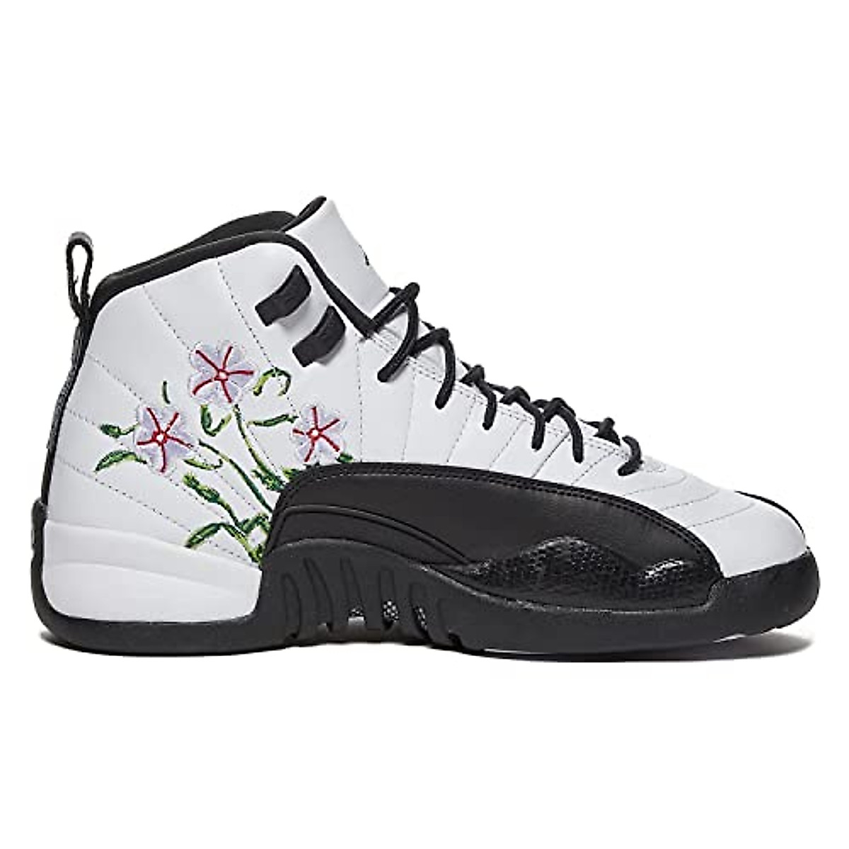 Jordan Air Jordan 12 Retro (Big Kid) White/Black/Vivid Green/Lavender Mist 5.5 Big Kid M
