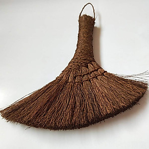 1pc Dust Broom Natural Broom Pet Hair Broom Carpet Broom Household Cleaning Tools Natural Whisk Sweeping Broom House Use Cleaning Broom Small Broom Mini Table Brown Silk Vintage