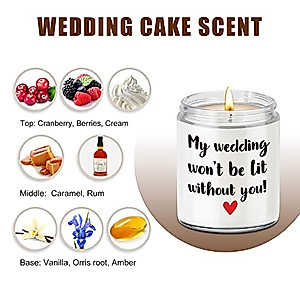 LEADO Scented Candles - Bridesmaid Gifts, Bridesmaid Proposal Gifts - Funny Maid of Honor Gifts for Wedding Party - Thanks You Gifts for Bridesmaids, Matrons of Honor, Junior Bridesmaid Gifts