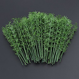 NUOLUX 100pcs Model Bamboo Trees 1:75 12cm Plastic Bamboo Trees Model Train Scenery Landscape Scale