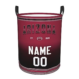 Custom Football Laundry Hamper, Personalized Laundry Hamper with Custom Names and Numbers, Gifts for Men's and Women's Football Fans