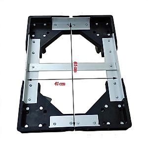 YGCBL Multifunction Portable Hand Trucks,Trolleysteel Dolly Transport Roller Aluminum Alloy Portable Hand Dolly Rubber Wheel 100Kg Heavy Duty Home, Black,Black