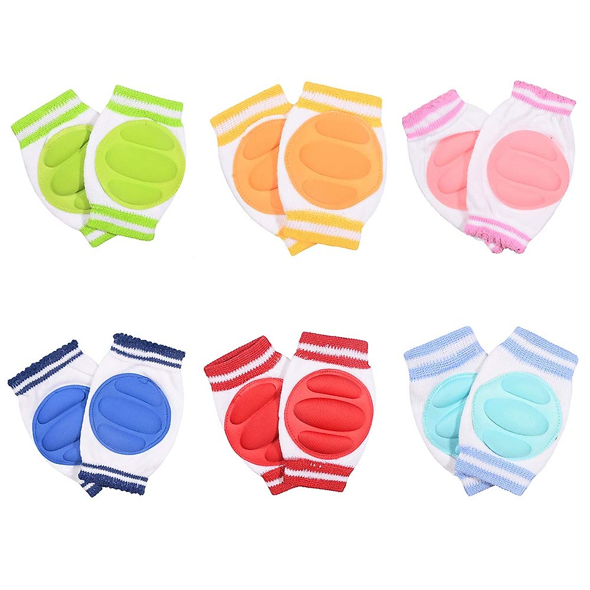 yantu Unisex-Baby Protective Knee Pads for Crawling with Cushion - Anti-Slip - Leg Warm Accessories Pair of 6