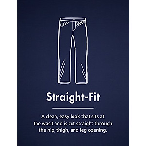 Goodthreads Men's Straight-Fit Wrinkle-Free Comfort Stretch Dress Chino Pant, Black, 34W x 30L