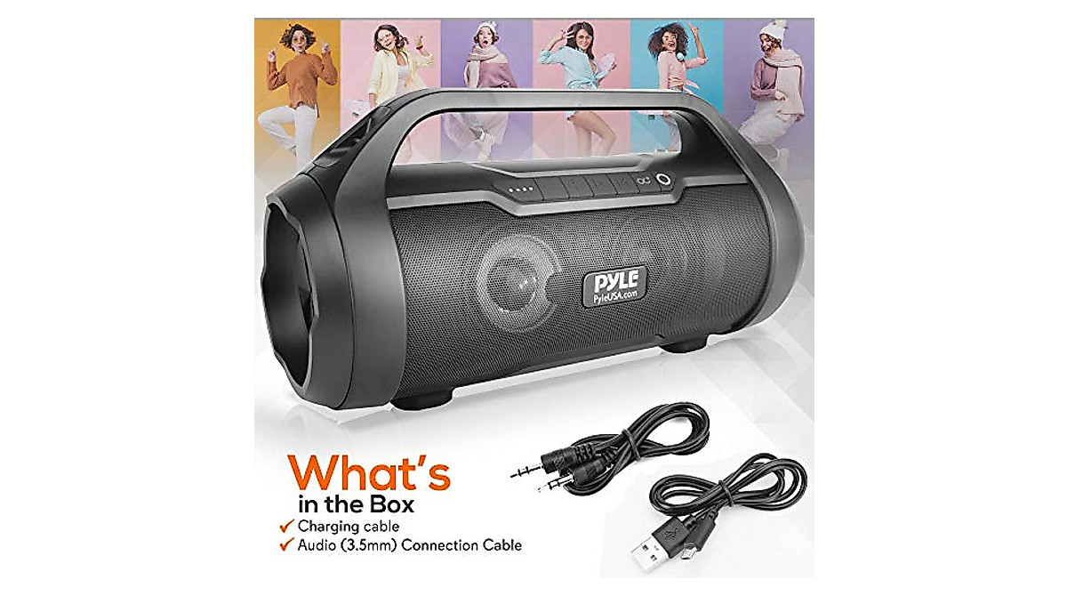 Pyle Wireless Portable Bluetooth Boombox Speaker - 500W 2.0CH Rechargeable Boom Box Speaker ...