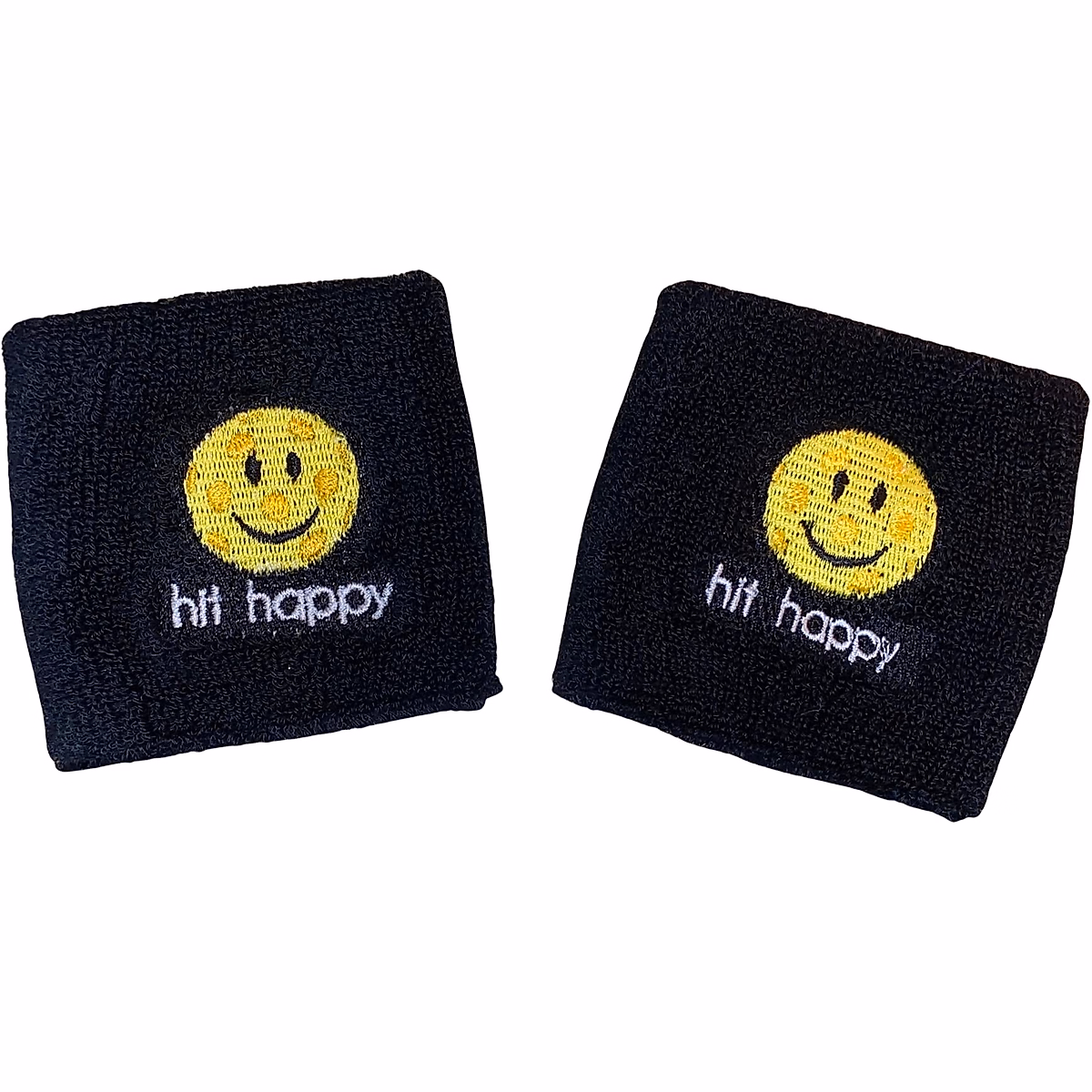 Pickleball Wristbands - Hit Happy (Black)
