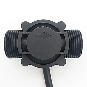 DIGITEN G3/4" Water Flow Sensor with 1.2M(3.9ft) Cable, Food-Grade Hall Effect Sensor Flow Meter Flowmeter Counter 1-60L/min - Arduino, Raspberry Pi, and Reverse Osmosis Filter Compatible