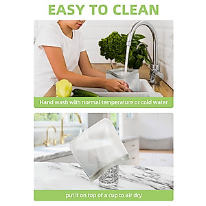 24 Reusable Food Storage Bags, Freezer Bags with Pack BPA FREE (8 Reusable Gallon Bags+8 Leakproof Reusable Sandwich Bags+8 Food Grade Snack Bags) EXTRA THICK Reusbale Lunch Bag for Salad Fruit