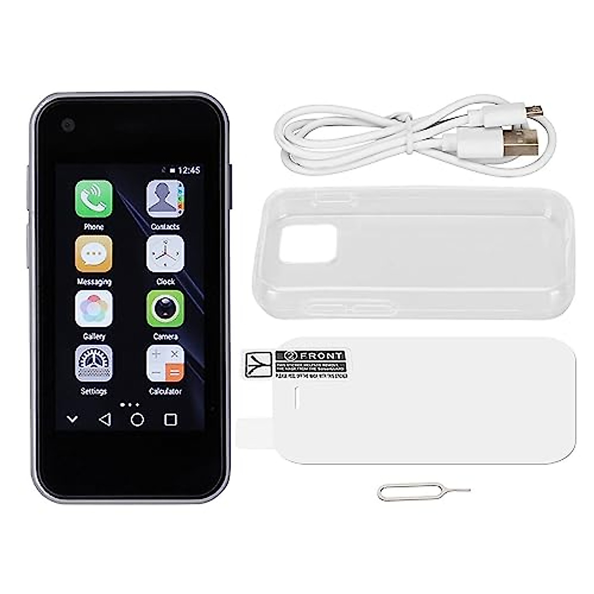 Rosvola Small 3G Smartphone, Quad Core 2.5 Inch Cellphone for Kids for Everyday Life (Pearl White)