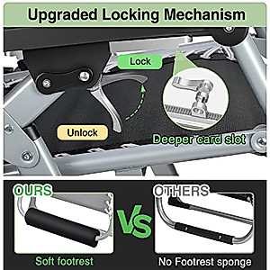 Slendor Zero Gravity Chair 26In,Padded Patio Lounge Chair with Headrest, Upgrade Aluminum Alloy Lock, Cup Holder, Gravity Recliner Chair for Indoor Outdoor,Support 440lbs, Gray