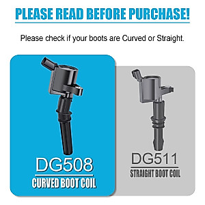 MAS Ignition Coils DG508 and Motorcraft Spark Plugs SP493 compatible with Ford Lincoln Mercury 4.6L engines