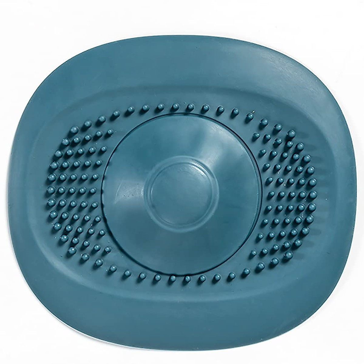 Hair Catcher Durable Silicone Hair Stopper Shower Drain Covers Easy to Install and Clean Suit for Bathroom Bathtub and Kitchen 1 Pack, Blue