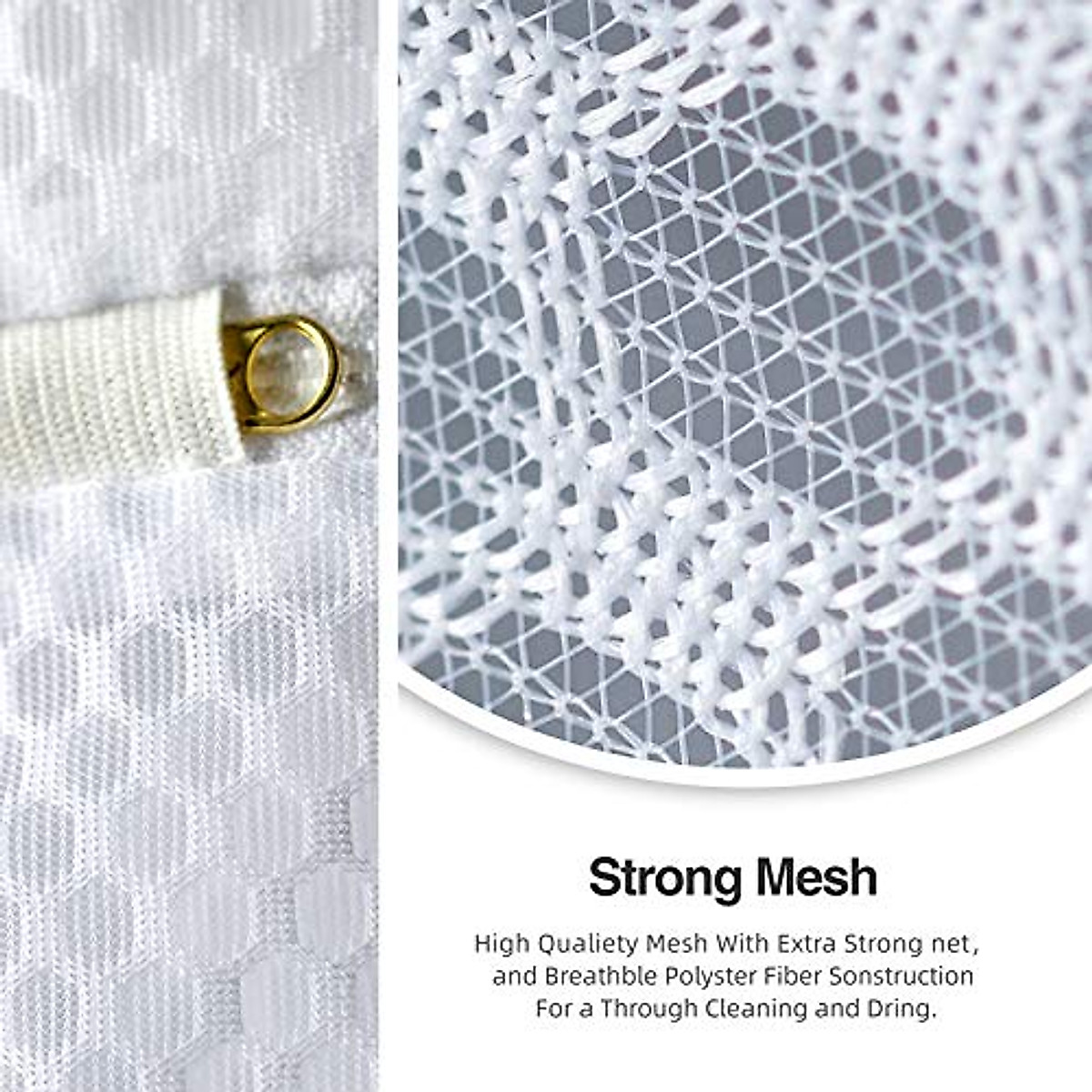 TENRAI Set of 3 Delicates Honeycomb Mesh Laundry Bags, with YKK Zipper, Hanging Ring, Lingerie, Hosiery, Gloves, Socks, Bra Mesh Wash Bags(3 Medium)