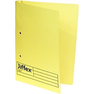 Rexel Jiffex Foolscap Transfer File - Yellow (Pack of 50)