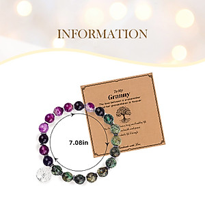 Nana Bracelet Grandma Bracelet Gifts for Grandma/Nana, Tree of life Natural Stone Bracelet for women，Grandma Birthday Gifts Nana Gifts