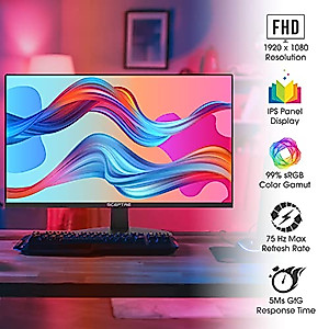 Sceptre IPS 27-Inch Business Computer Monitor 1080p 75Hz with HDMI VGA Build-in Speakers, Machine Black 2020 (E275W-FPT), 27" IPS 75Hz