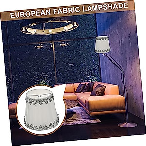 GATHINESS 1pc Fabric Lampshade Yellow Lamp Shades Ceiling Light Lamp Shades for Floor Lamps Fabric Lamp Shade Bell Lamp Shade Candle Sconce Lampshade Decor Fashion White Hardware Cloth Cover