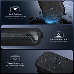 10 in 1 Accessories Kit for Playstation Portal, KOVA Carrying Case & TPU Skin Cover with Kickstand for PS5 Portal Console, Travel Shell with 2* Screen Protector & 4* Thumb Grip for PS Portal Handheld, Black